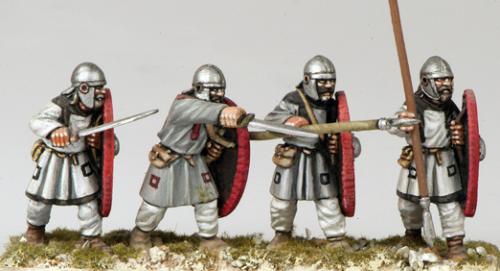 ABR03 Arthurian Regular Spearmen in Helmet (4) | ABR03 | Gripping Beast