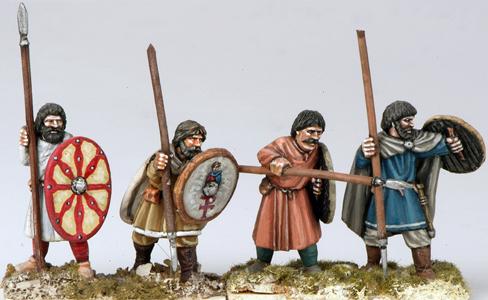 ABR04 Unarmoured Irregular Arthurian spearmen (4) | ABR04 | Gripping Beast
