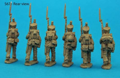 S67 - Saxon light infantry, march-attack. | S67 (Calpe) | Calpe Miniatures