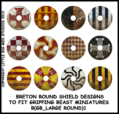 Dark Age Designs For Large Round Shields | Gripping Beast