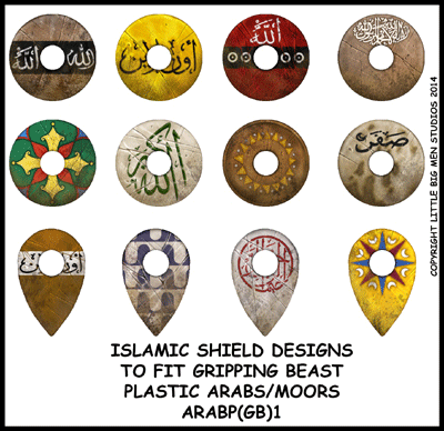 ARABP(GB)1 Islamic Shield Designs for Plastic Arab Infantry (12 ...