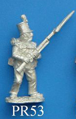 PR53 Standing ready. Legs slightly apart, right leg bent at the knee ...