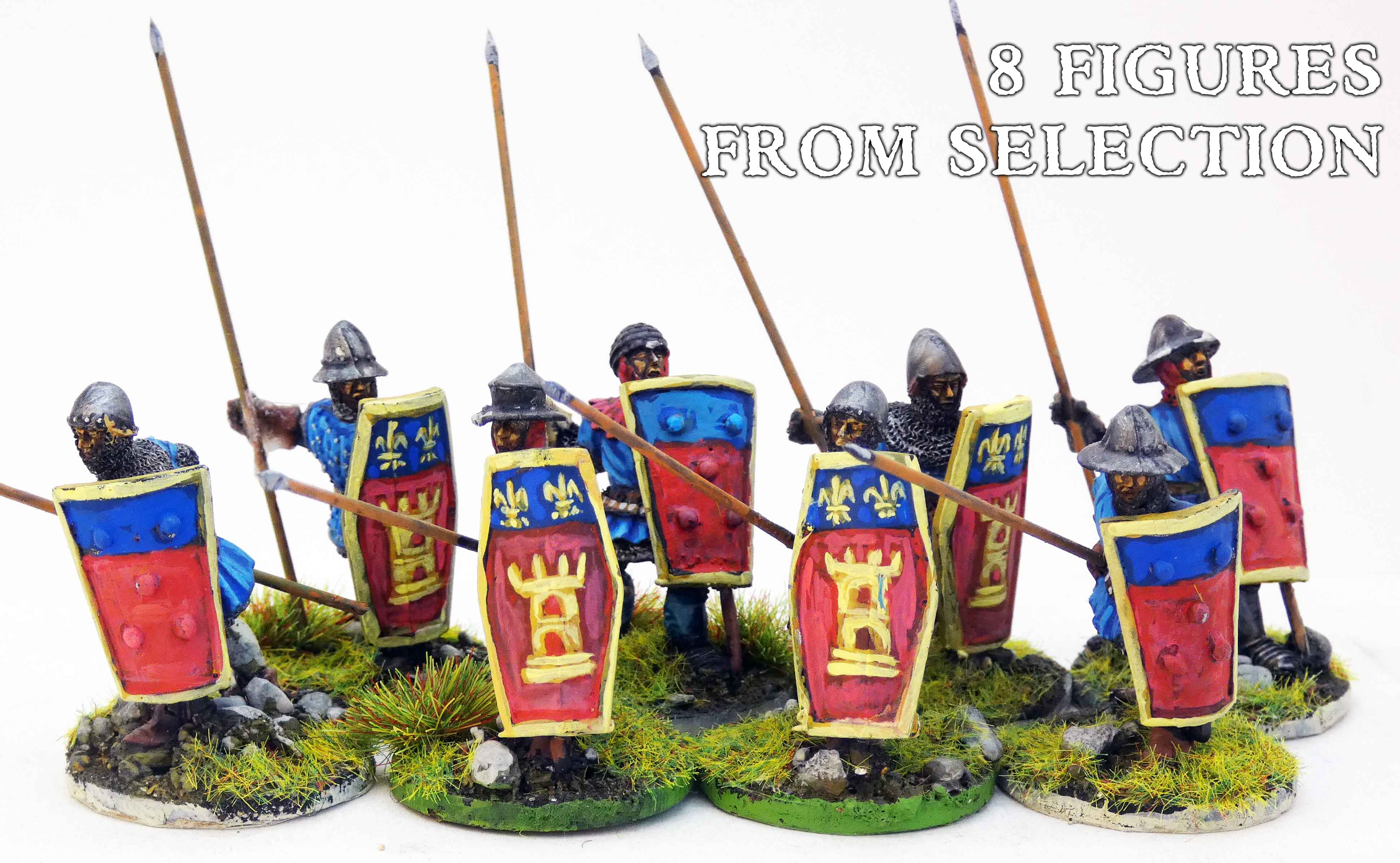 CHV03b SAGA: Age of Chivalry Warriors (Pavises) (Foot) (8 Figures ...