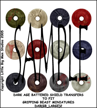 DAB(GB_LARGE)2 Battered Designs For Dark Age Large Round Shields Two ...