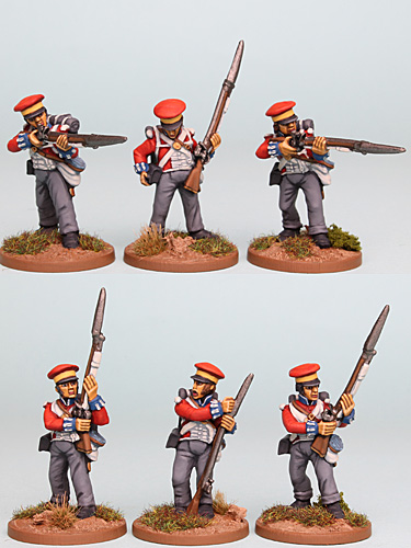 HNRPK4 Hanoverian Infantry Post 1812 In Cap, Firing Line (6 Figures ...