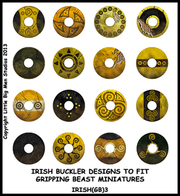 IRISH(GB)3 Irish Shields (Dark Age Buckler) (16) | IRISH(GB)3 | LBMS