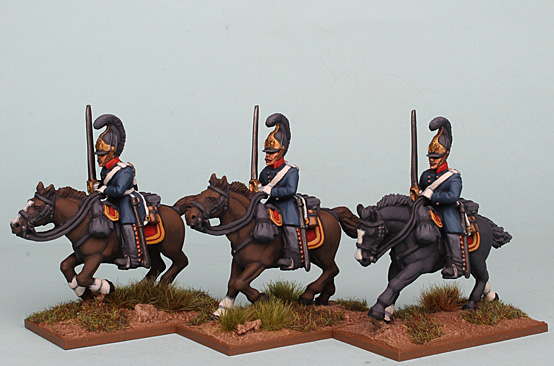 PSNRPK29 Prussian Cuirassiers, Galloping, Shouldered Swords. Separate ...