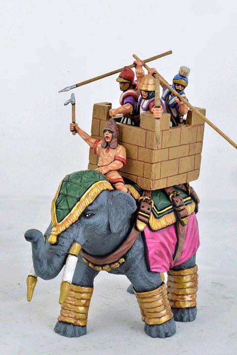 SCEL02c Successor Elephant, Quilted Armour, Stone Effect Howdah ...