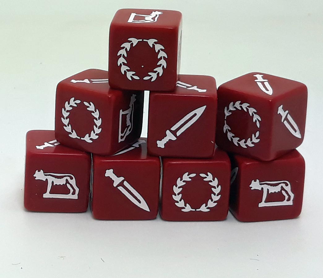 SD15 SAGA Ancient Roman Dice - Republic of Rome (8) | SD15 | Q Workshop